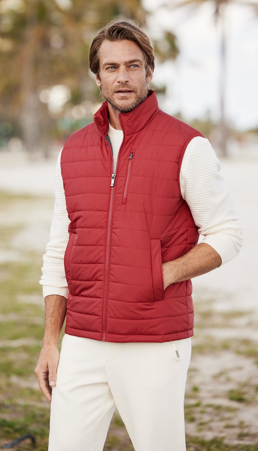 Men's Quilted Vest | Cire Finish | Weatherproof®