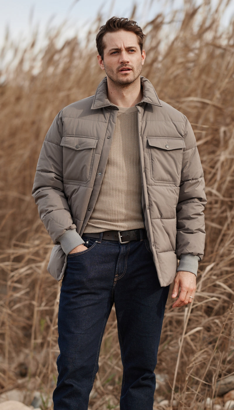 Men's Stretch Flex Puffer Shirt Jacket | Weatherproof®