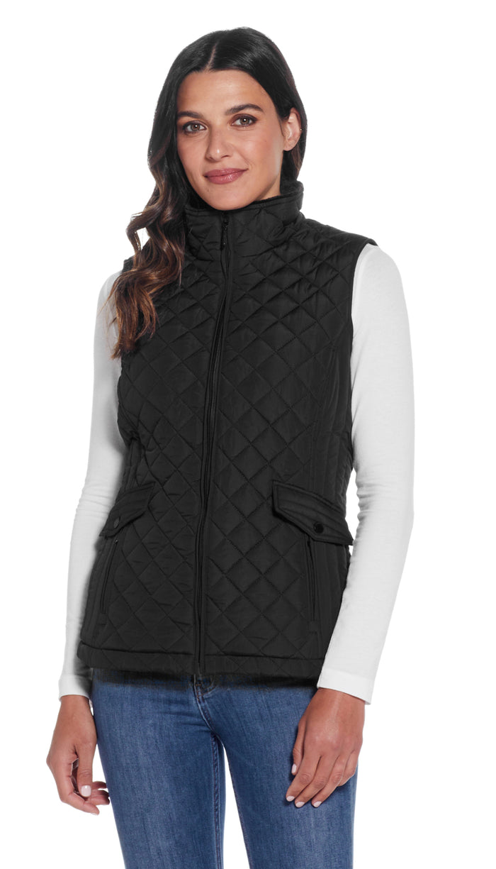 Women's Mixed Quilted Vest with Plush Lining | Weatherproof®