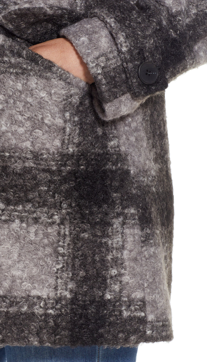 POLY BOUCLE PEA COAT