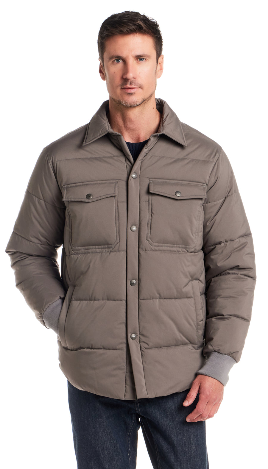 Men's Stretch Flex Puffer Shirt Jacket | Weatherproof®